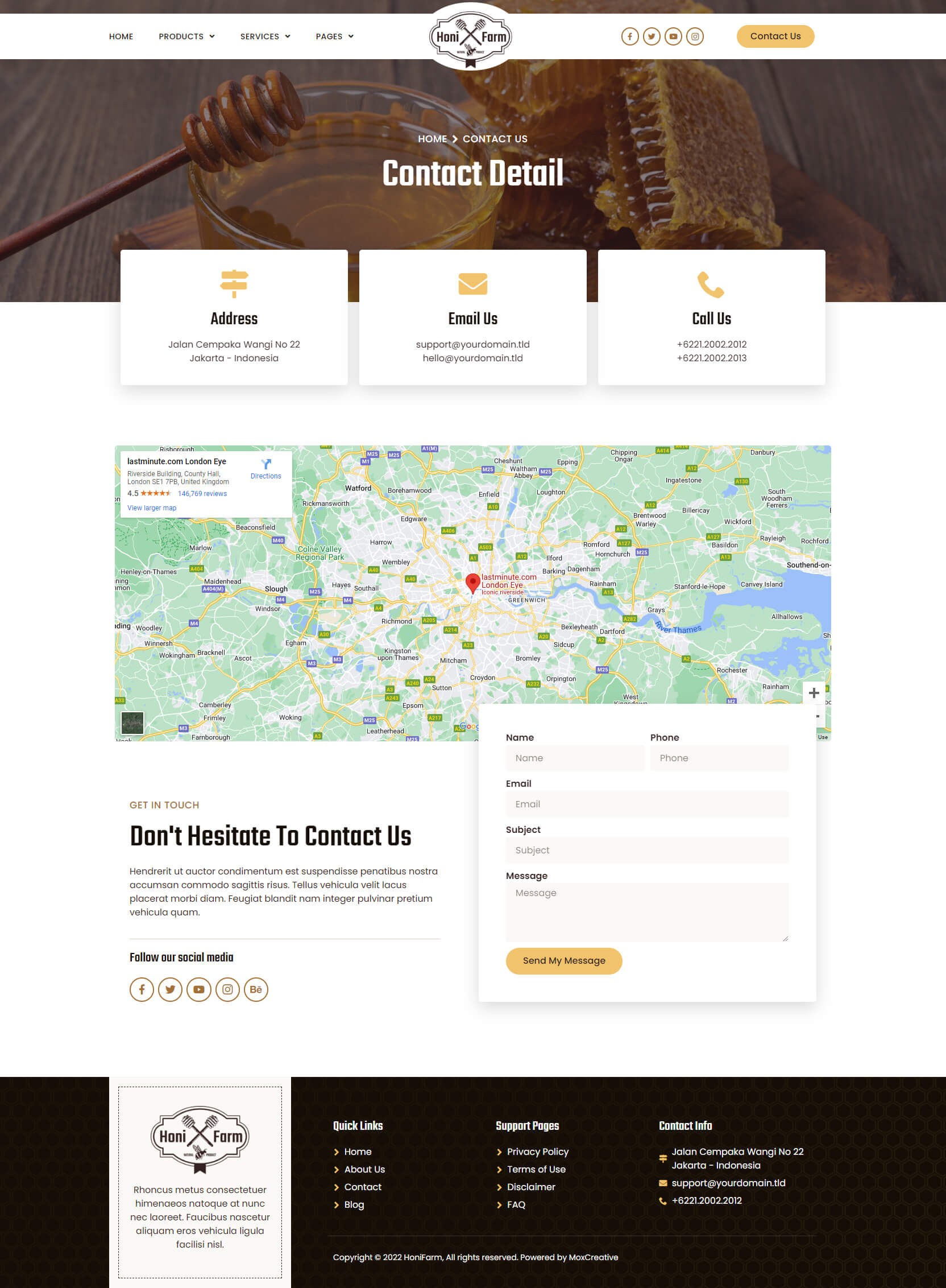 HoniFarm - Honey Bee Farm Elementor Template Kit by moxcreative | ThemeForest